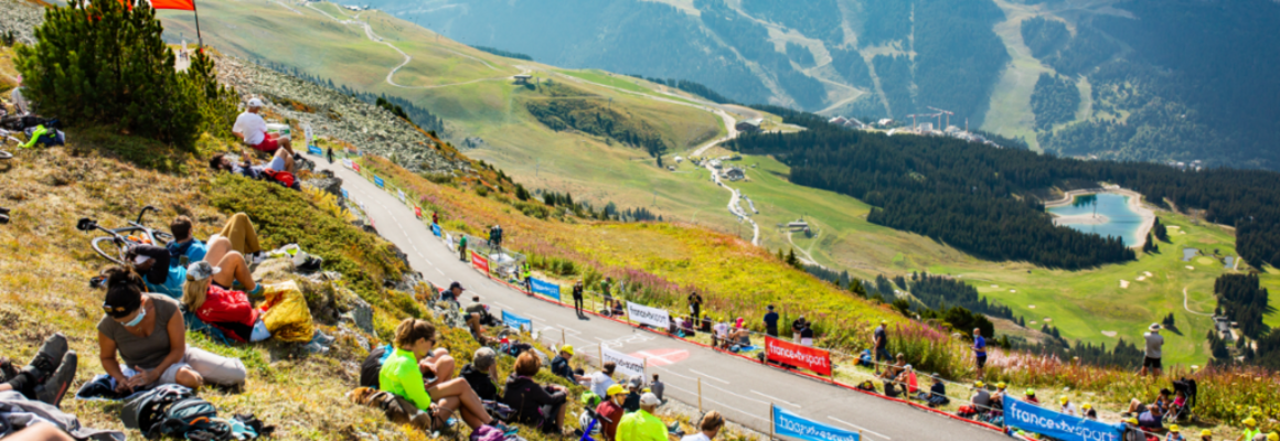 The Tour de France at Col de la Loze